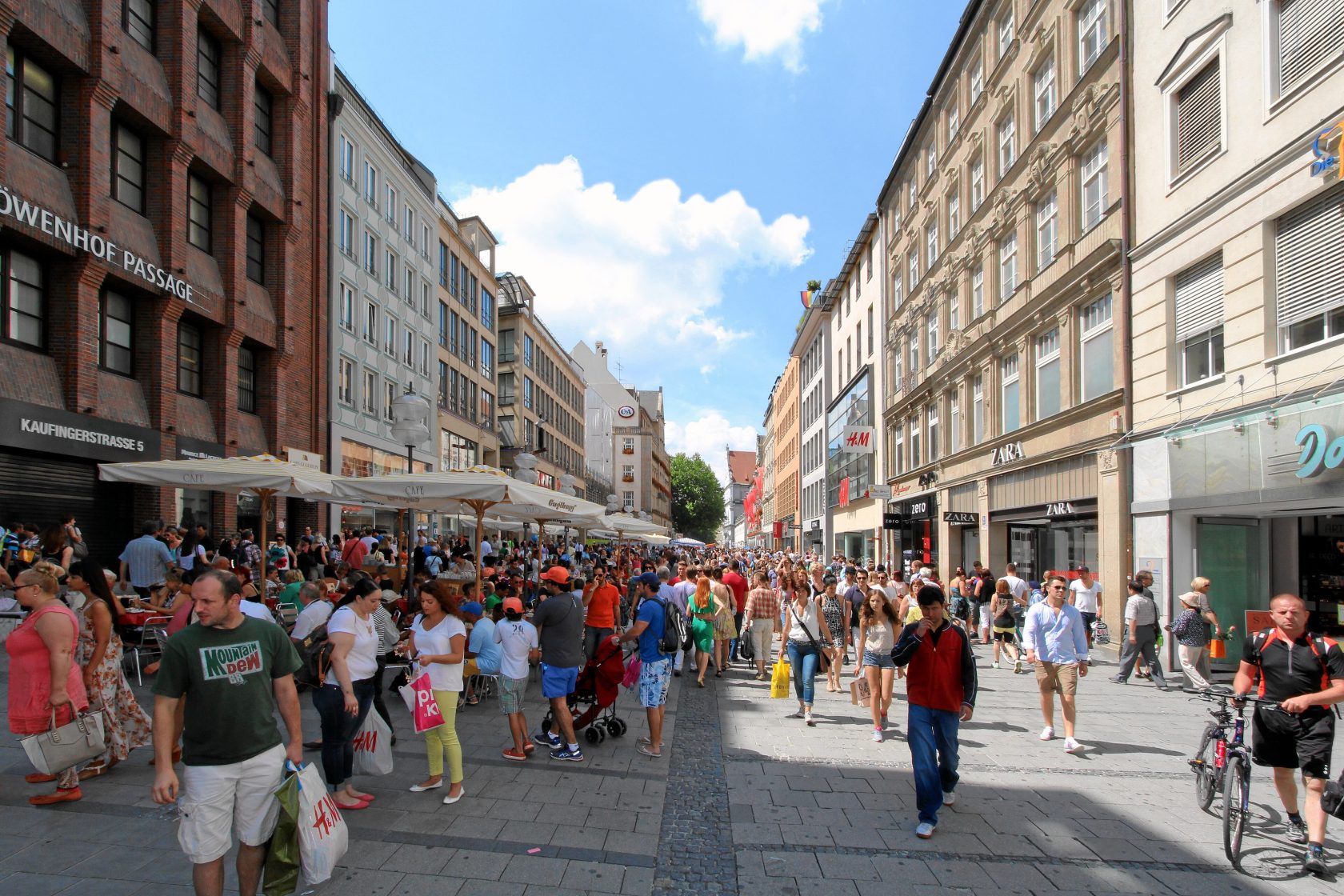 Neuhauser Straße, Munich (2026): Pedestrian shopping street in the Old Town