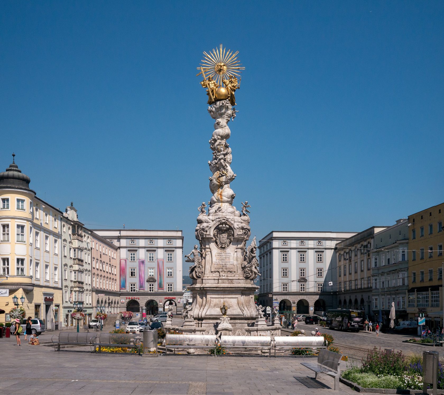 Trinity Column, Linz (2026): Baroque plague monument on Hauptplatz